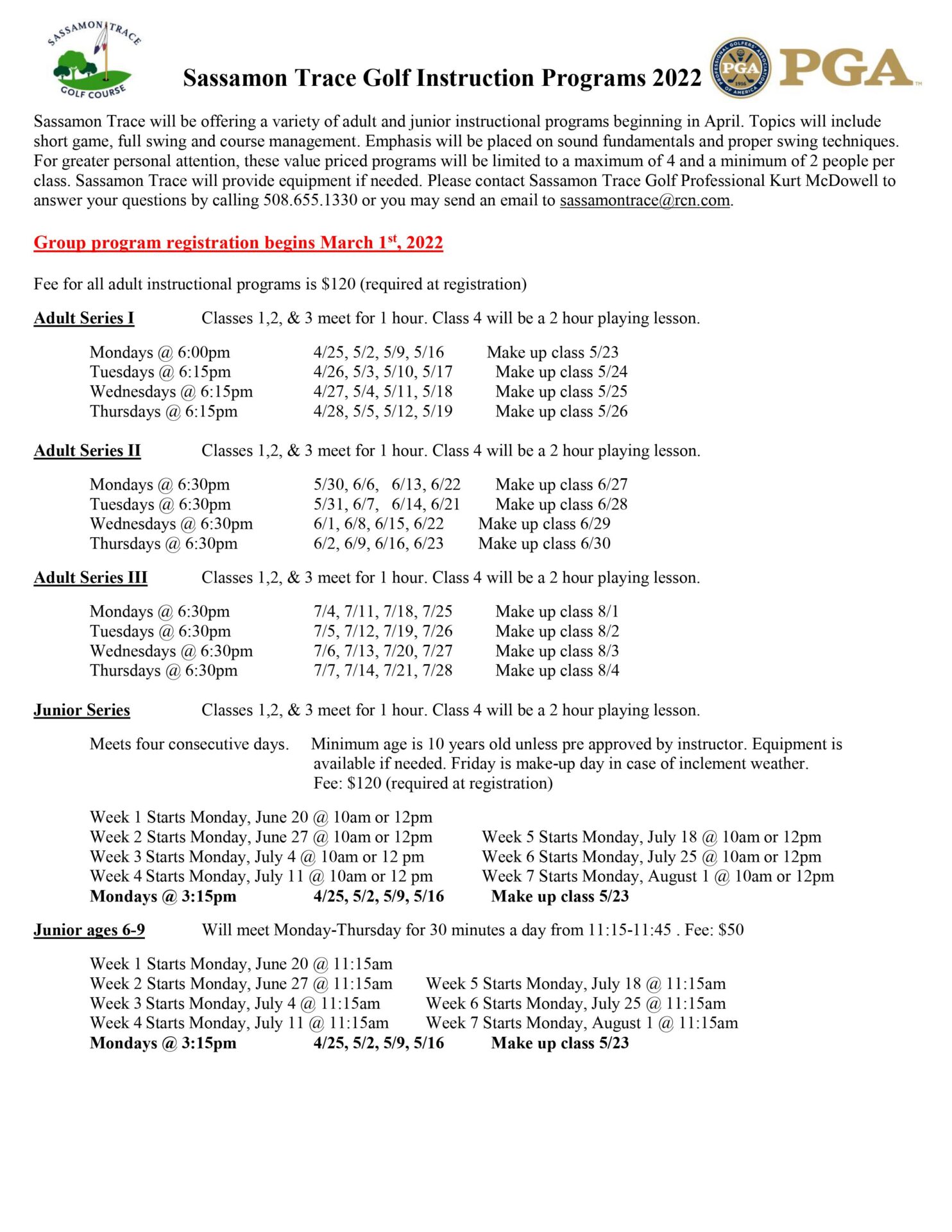 Group - Sassamon Trace Golf Course